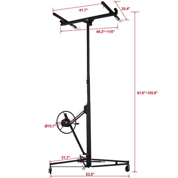Drywall Lift Panel 13' Lift Drywall Panel Hoist Jack Lifter Sheetrock ...