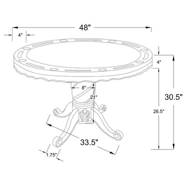 Turk 5-piece Tobacco and Black Dining and Game Table Set - Bed Bath ...