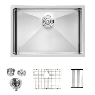 Undermount Kitchen Sink 16 Gauge 10 Inch Deep Single Bowl Kitchen Sink ...