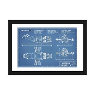 iCanvas "Serenity Firefly Spaceship Blueprint" by Action Blueprints ...