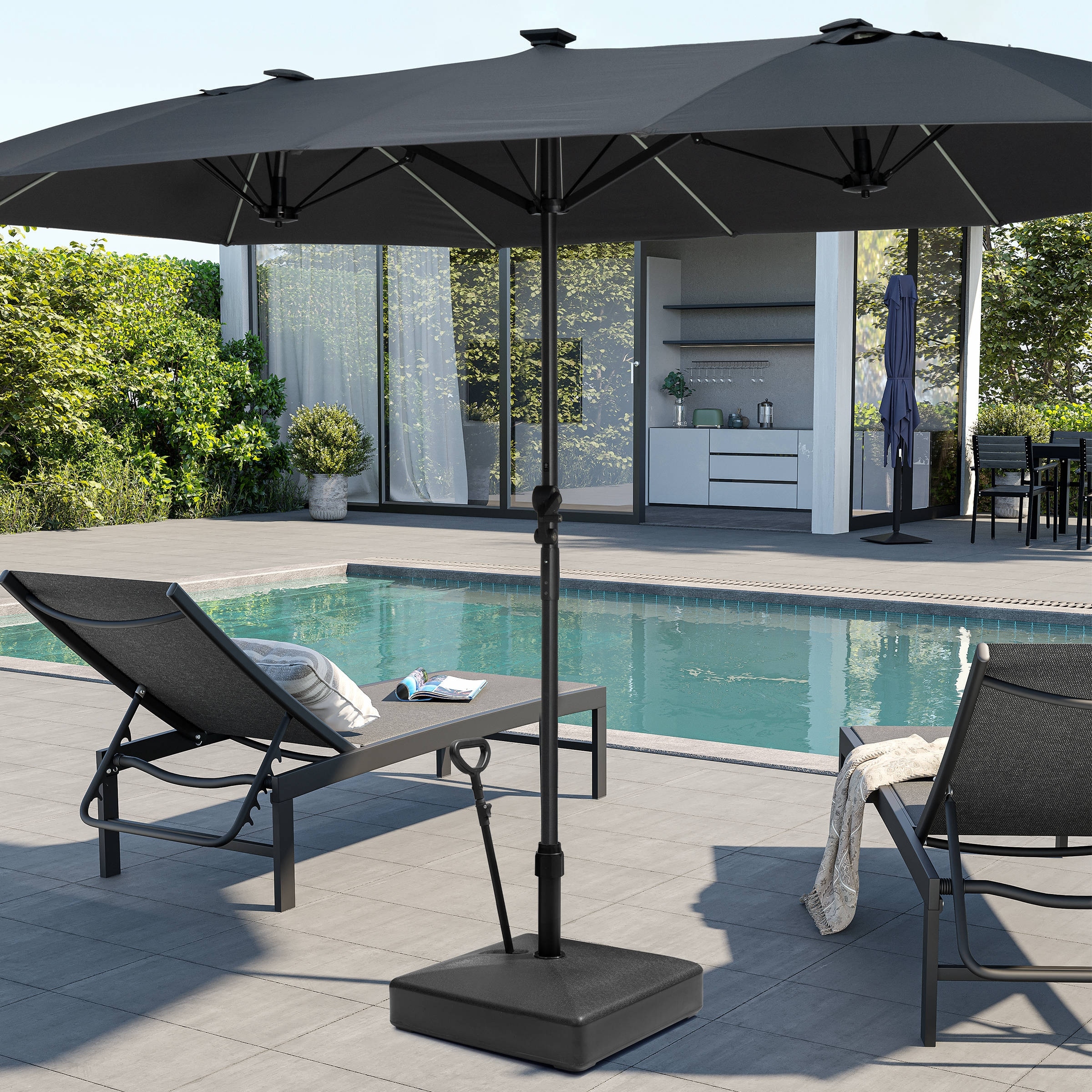 Standing outdoor umbrella store
