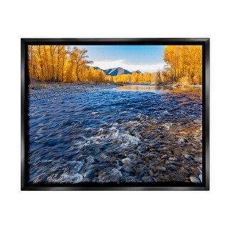 Stupell Serene Babbling Brook Foliage Surrounding Lake Water Floater ...