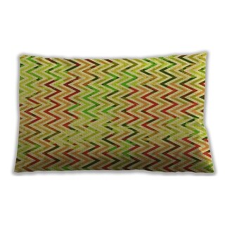 Ahgly Company Patterned Indoor-Outdoor Neon Yellow Lumbar Throw Pillow ...