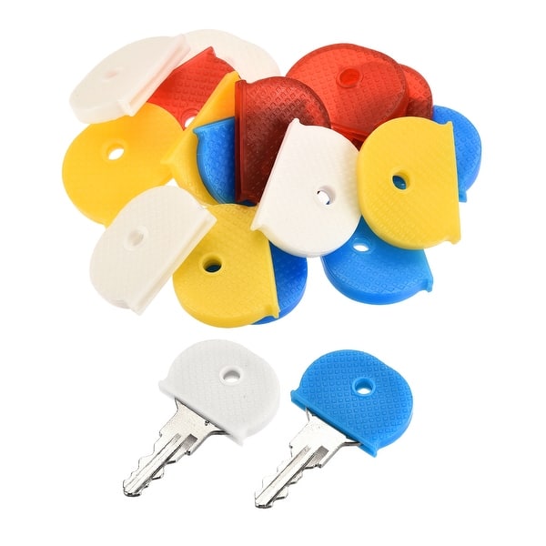 16Pcs Key Cap Cover Tags Keys Identifier Label ID Silicone, 4 Colors ...