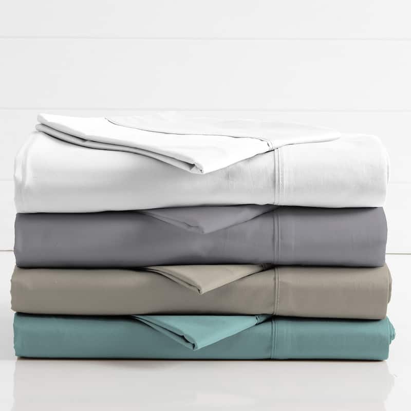 Color Sense 1200TC Premium Cotton-Blend Wrinkle-Resistant Sheet Set ...