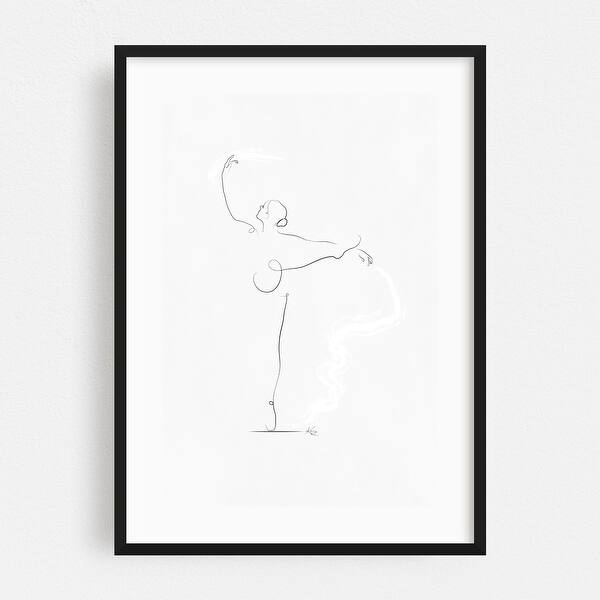 Poise Dancer Line Drawing Line Drawings Ballet Art Print/Poster - Bed ...