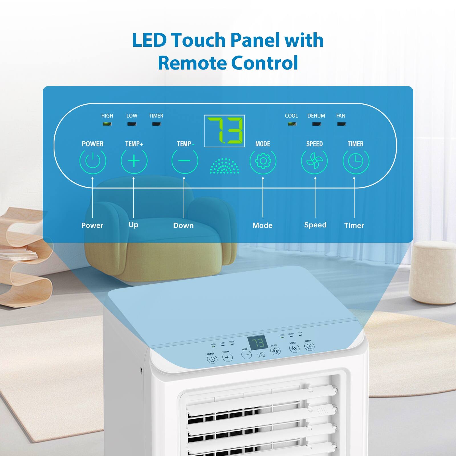 8000 Btu Portable Air Conditioners For Room Up To 350 Sq Ft On Sale