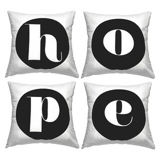 Stupell Hope Initial Letters Printed Outdoor Throw Pillow Design by Lil ...