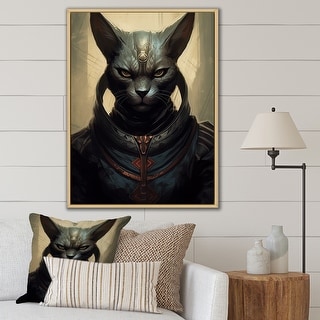 Designart "Ancient Egyptian Cat Goddess Bastet I" Fashion Woman Framed ...