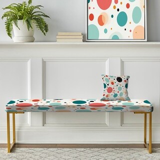 Turquoise Retro Revival Polka Dots Delight - polka dots Upholstered ...
