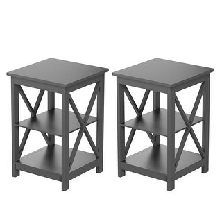Side Tables with 2 Shelves (Set of 2) - Bed Bath & Beyond - 38083053