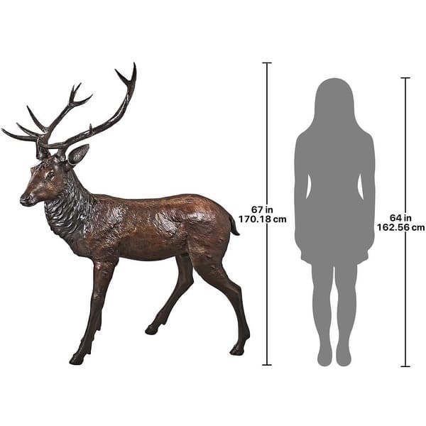 Design Toscano Standing Buck Deer Bronze Statue - Bed Bath & Beyond ...