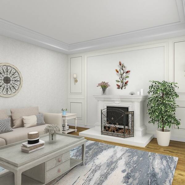 Multi Colored Metal Leaf Wall Decor - 20W x 1L x 36H - On Sale - Bed ...