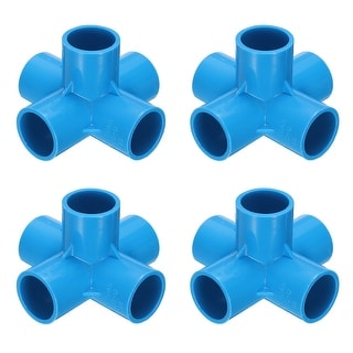 Fitting 3/4" 5 Ways Connector Furniture Build Grade Pipe Coupling, Blue ...