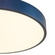 Modern Brass Blue Round LED Semi Flush Ceiling Light 15.7in - Bed Bath ...