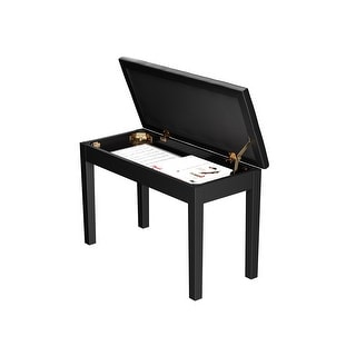 Duet Piano Bench with Padded Cushion and Storage Compartment - 29.1"L x ...