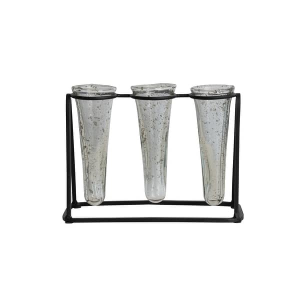 3 Tests Tube Vases in Metal Stand - Bed Bath & Beyond - 37500919