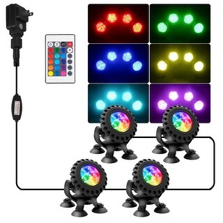 LED Pond Light,Submersible LED Lights RGB Underwater Lights Color ...