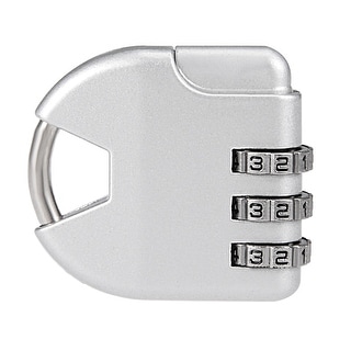 3 Digit Combination Padlock, 3mm Steel Shackle Dia Code Locks Silver ...