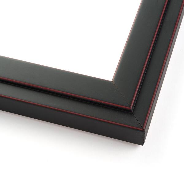 8x20 Black Two-Step Wood Frame w/ a Red Accent - 'Pinstripe' Thin ...