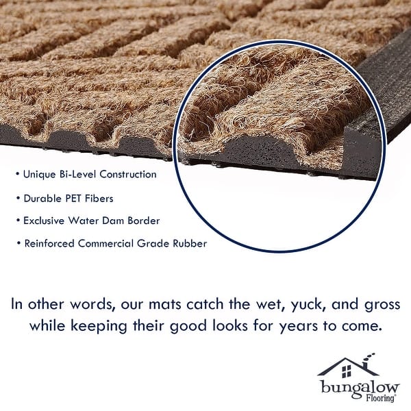 WaterHog Boxwood 24"x39" Indoor/Outdoor Half Round Door Mat - Bed Bath ...