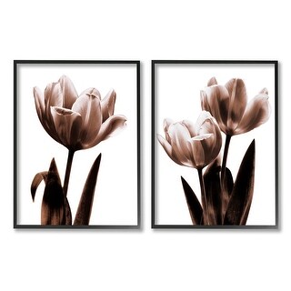 Stupell Modern Tulip Silhouettes 2 Piece Framed Giclee Art Set Design ...