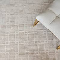 EXQUISITE RUGS Vista Hand-loomed Wool/Bamboo Silk Beige Area Rug. - Bed ...