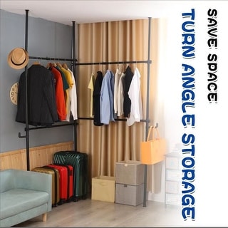 Three Clothing Rack, Adjustable Racks for Hanging Clothes, 2 Tier ...