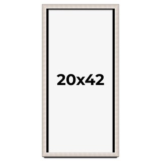 20x42 Shadow Box Frame Silver Real Wood Contemporary Shadowbox Display ...