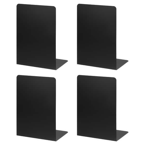 2 Set Metal L-Shaped Bookend for Stationery Desktop Office Accessories ...