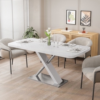 Versatile Extendable Dining Table with Sturdy Metal Base - Bed Bath ...