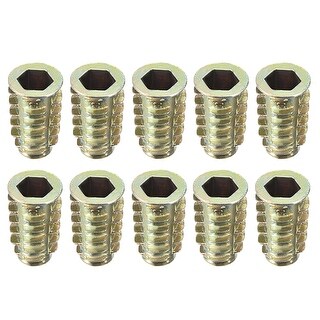 Threaded Insert Nuts Hex Socket M8 Internal Threads 23mm Length 10pcs ...