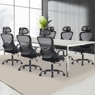 Multifunction Office Chair Desk Chairs With Adjustable Headrest & Flip ...