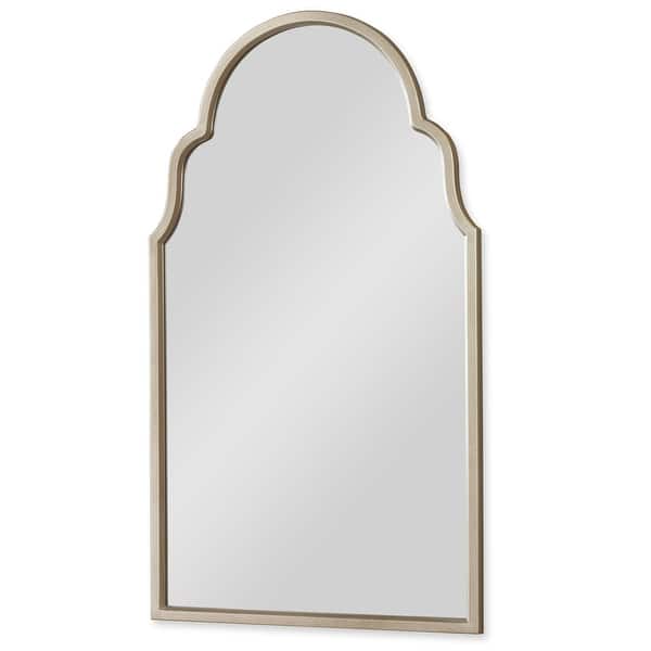 Porch & Den Arabesque Warm Silver Arched Wall Mirror - Bed Bath ...
