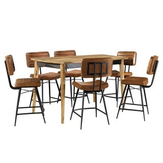 7 Piece Rectangular Counter Height Dining Set - Bed Bath & Beyond ...
