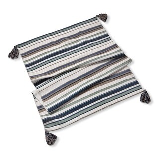 Summer House Stripe Earth Tones 3'X5' Rug Cotton Indoor Rug Machine ...