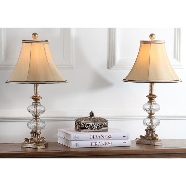 SAFAVIEH Lighting 24-inch Princeton Glass Table Lamp (Set of 2) - 12 ...