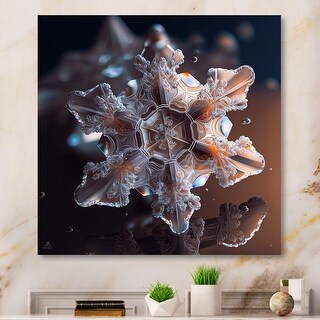 Designart 'Water Crystal Peace VI' Modern Geometric Metal Wall Art ...