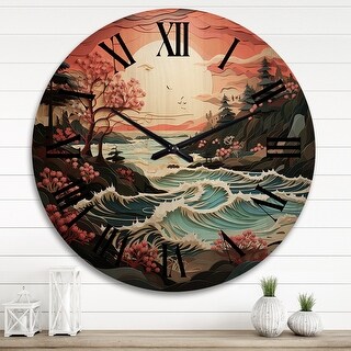 Designart "Coastal Wilderness Papercut I" Nautical & Beach Oversized ...