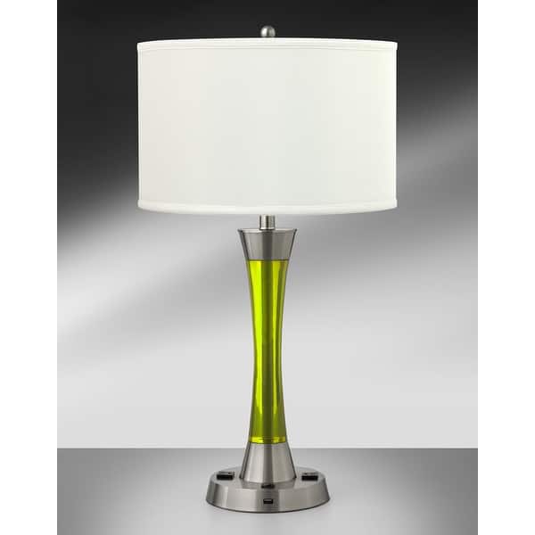 Lima 29 in. Brushed Steel/Lime Green Desk Lamp - Bed Bath & Beyond ...