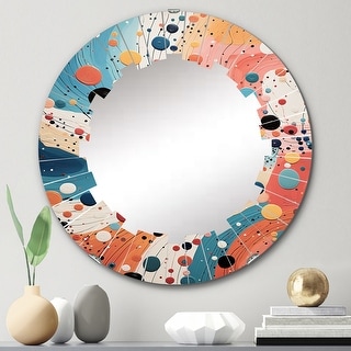 Designart "Colorful Mid Century Atomic Abstraction III" Abstract Modern ...