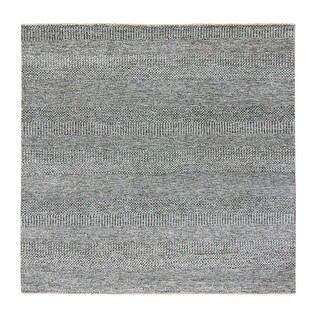 Coin Gray Modern Grass Plain Design Shabby Chic Soft Wool Hand Knotted ...