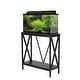 Aquatic Fundamentals 29/37 Gallon Steel X-Frame Aquarium Stand in Black ...
