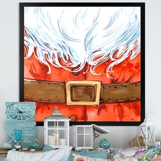 Designart "Christmas Holiday Fancy Santa Claus III" Traditional Framed ...