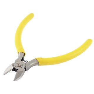 Yellow Plastic Coated Grip Diagonal Cutting Nipper Plier Wire Cable ...