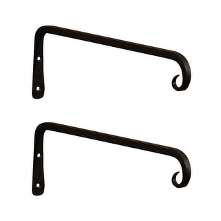 Achla Designs Set of 2 Straight Down Curled Wall Brackets, 12 Inch Tall ...