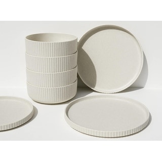 Scallop Petal PP Green 12 PC Dinnerware Set - Bed Bath & Beyond - 43337930