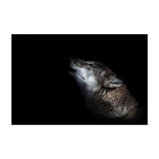 muzzle of a howling wolf close up Photography Art Print/Poster - Bed ...