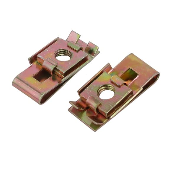 25pcs M5 Thread Size 65Mn Steel Zinc Plated Clip Spring U Nut Tone ...