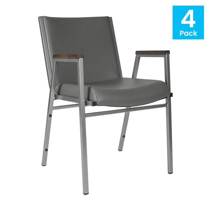 Heavy Duty Stackable Arm Chair (Set of 4) - 21"D x 21"W x 31"H ...